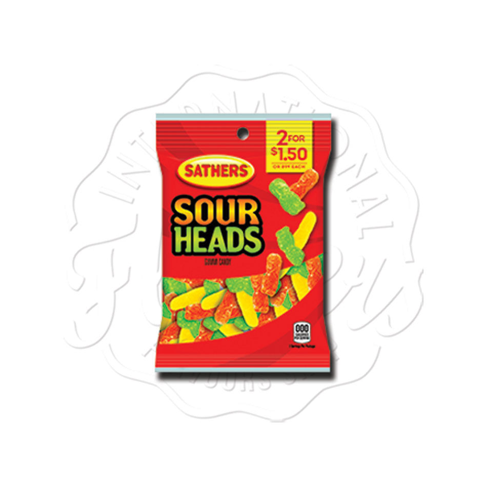 Sathers Sour Heads 85g - Flavers - International Flavours Shop