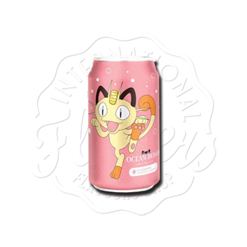 Ocean Bomb Pokémon Meowth Peach Sparkling Water 330ml - Flavers ...