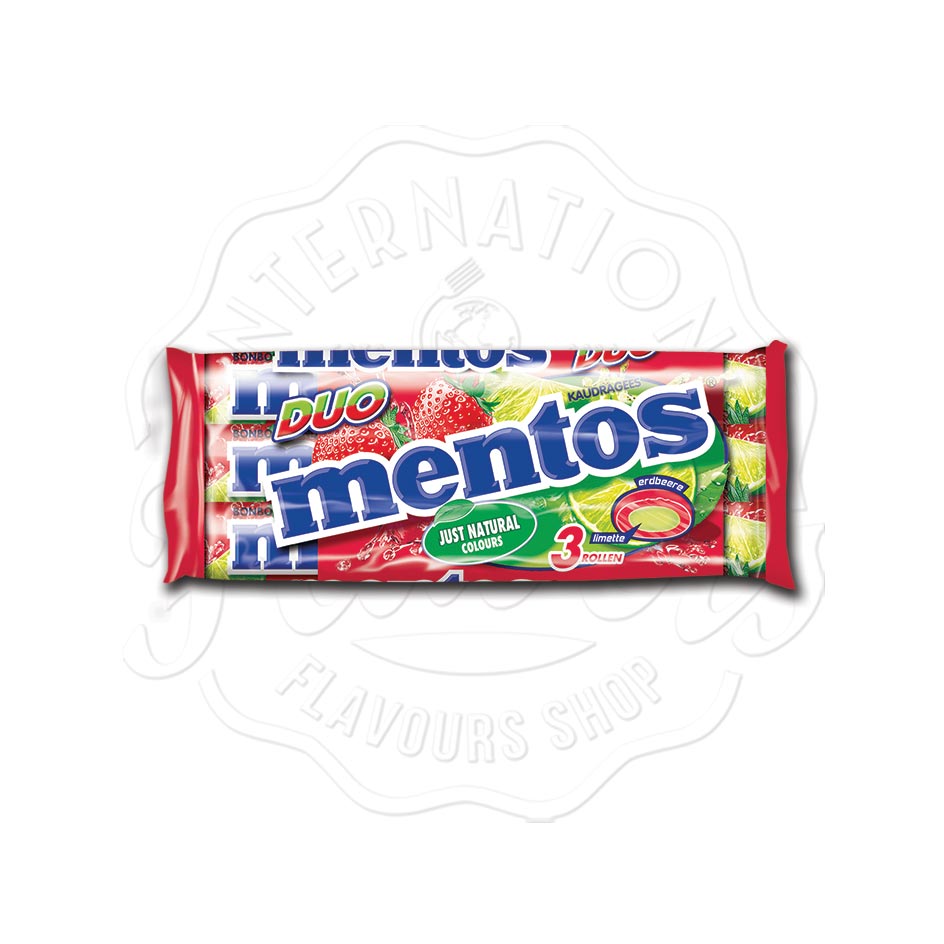 Mentos Duo Lime & Strawberry 3 Pack 125g - Flavers - International ...