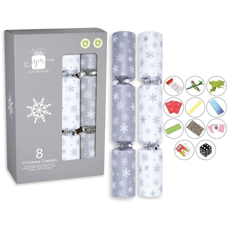 Giftmaker 8 Silver Wonderful Time Crackers Pack - Flavers ...