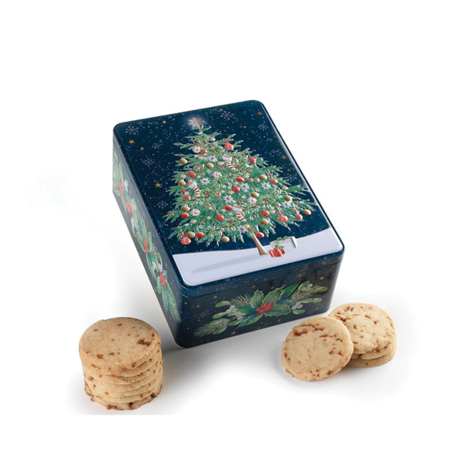 Farmhouse Biscuits Embossed Christmas Tree Tin 400g - Flavers ...