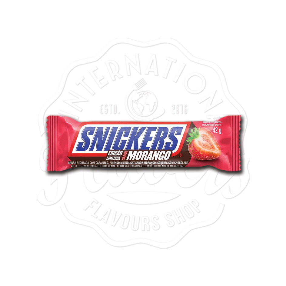 Snickers Morango Edição Limitada 42g - Flavers - International Flavours ...