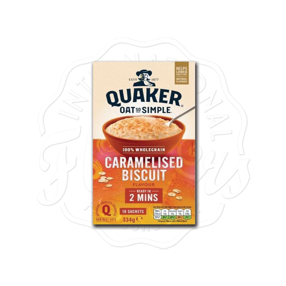 Quaker Oat So Simple Caramelised Biscuit Porridge 344g - Flavers ...